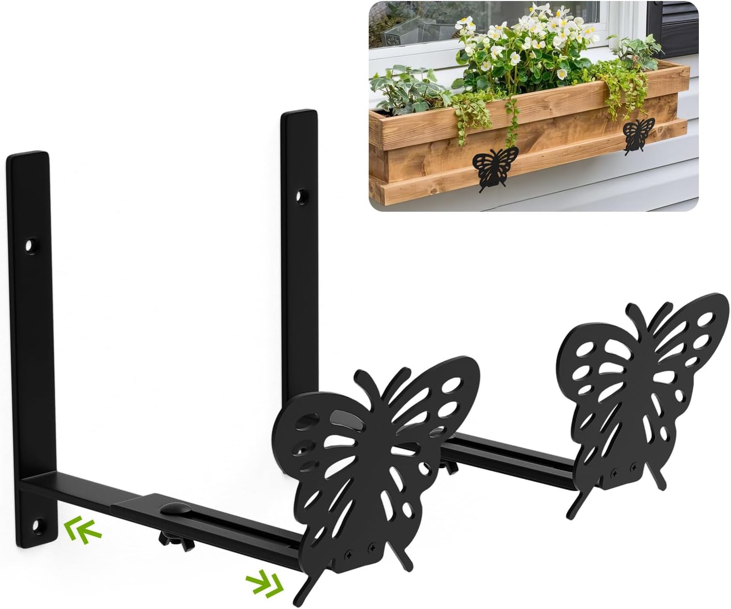 Amazon.com: BIOMAND Adjustable Window Box Brackets, 6 to 12 inch Heavy ...