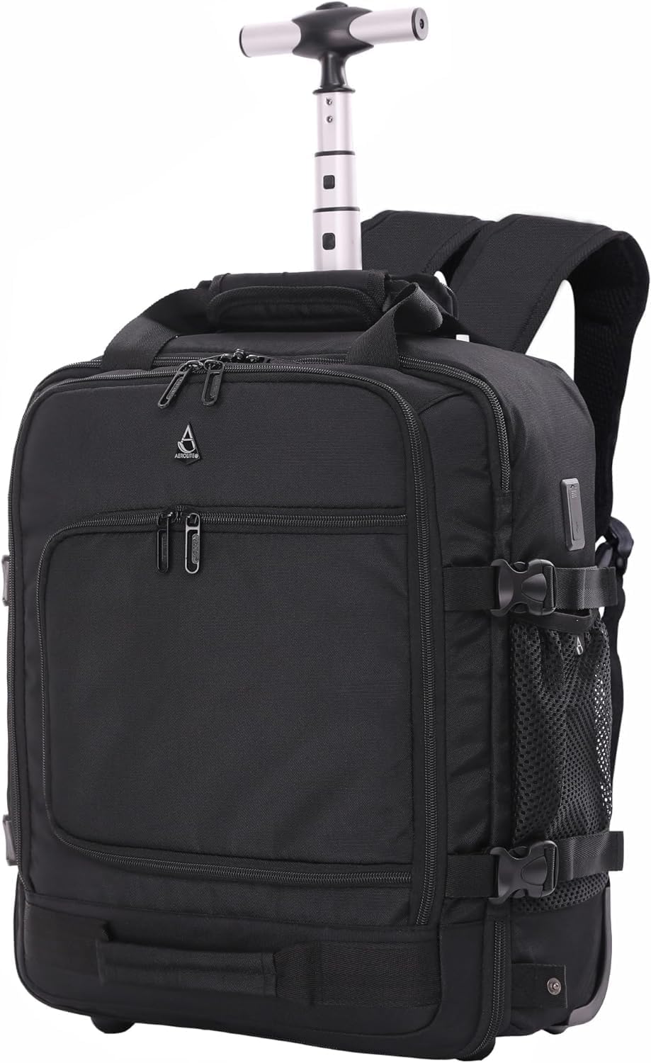 Aerolite 45x36x20 Easyjet Maximum Size Backpack Trolley Bag With 2 ...