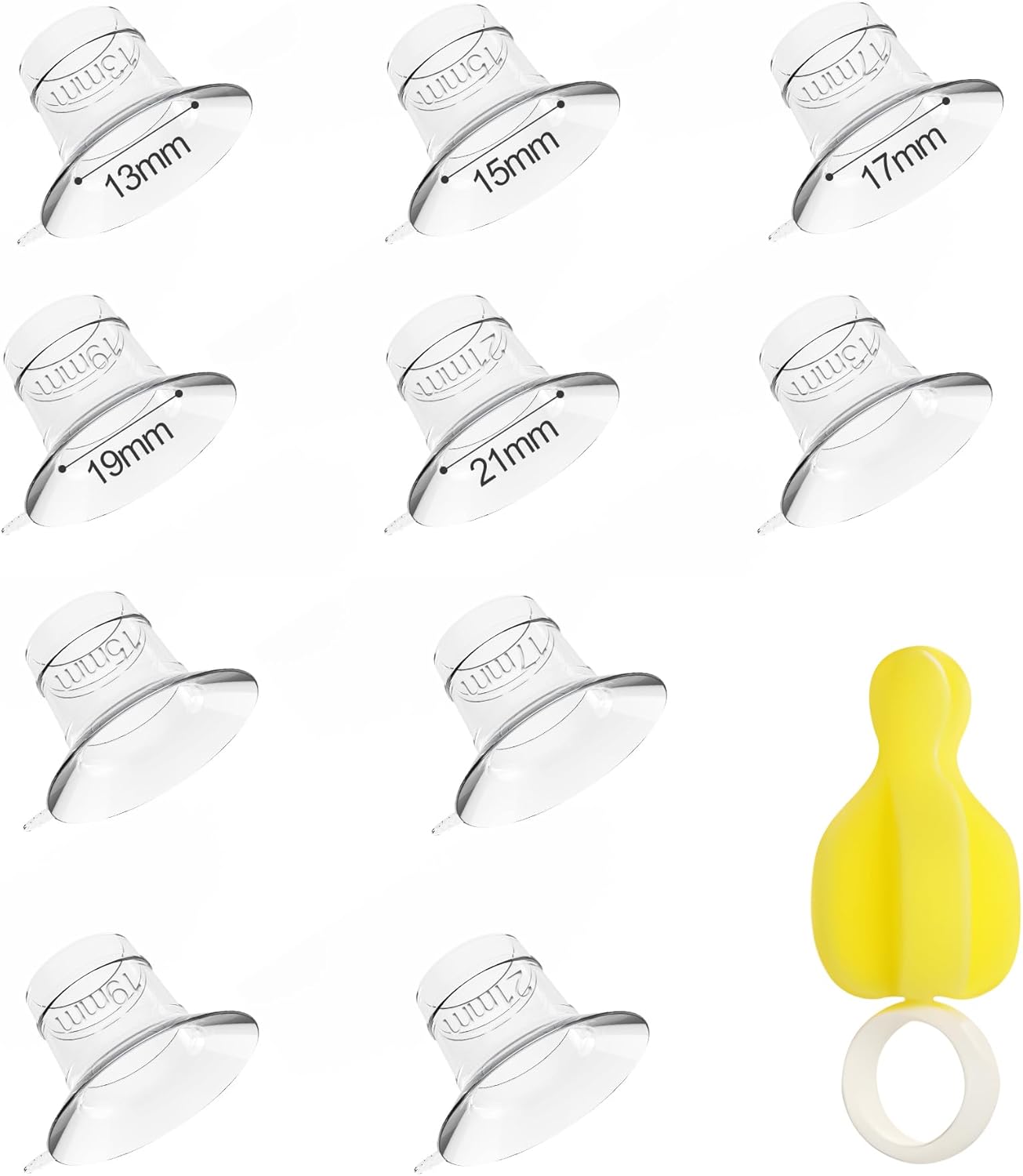 Amazon.com : KISSBOBO MOM Breast Pump Electrical 10 Pack Flange Inserts 13/15/17/19/21mm ...