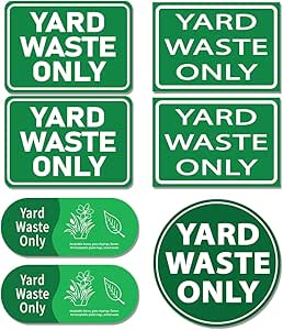 Amazon.com: Pack 8 Pcs Yard Waste Sticker for Trash Can Garbage ...