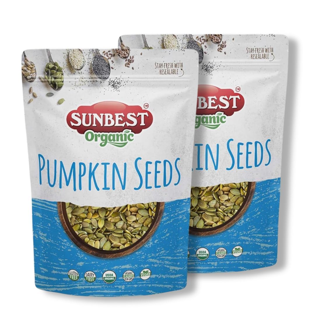 Amazon.com : Sunbest Natural Organic Pumpkin Seeds Raw & Fresh 32 oz (2 ...