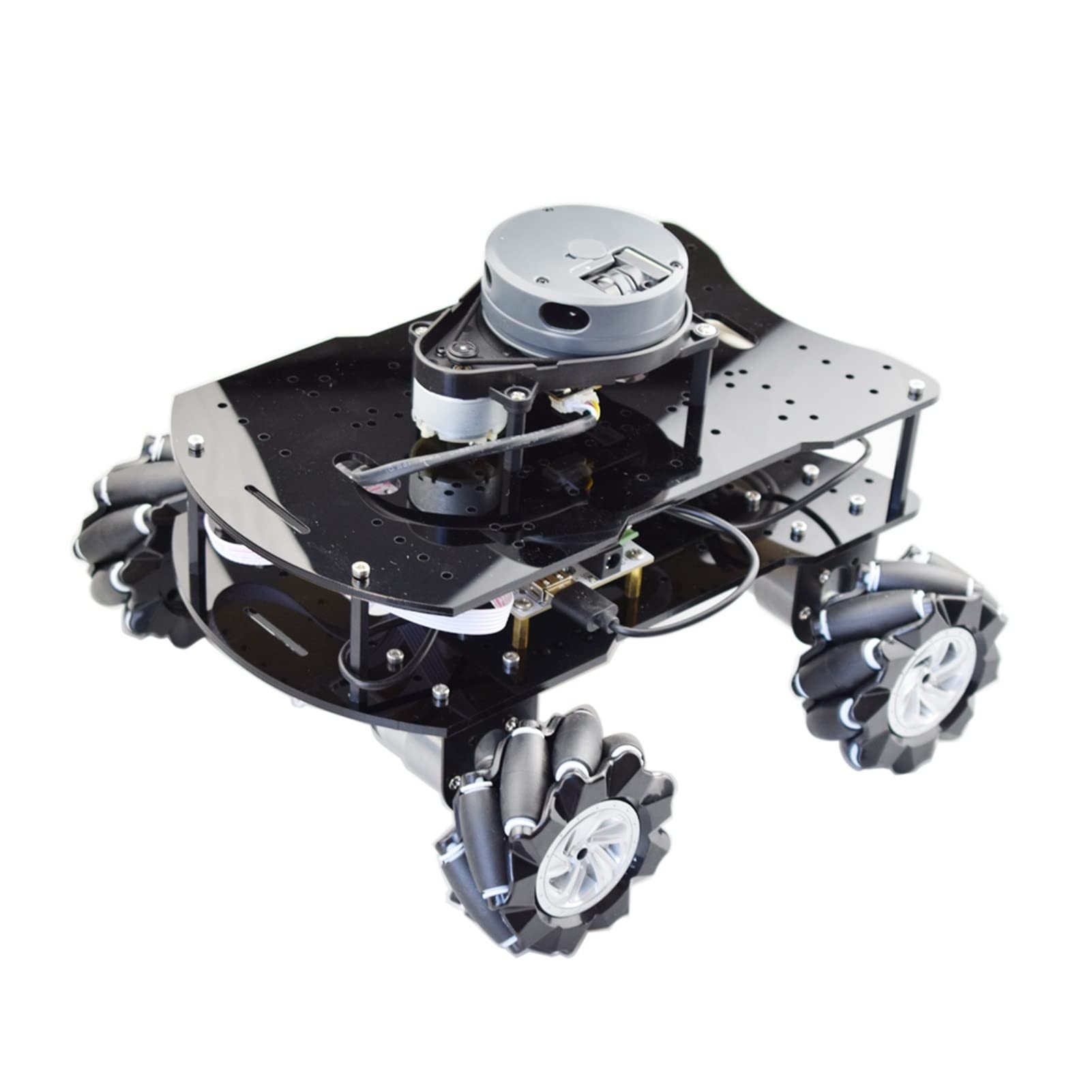 Buy PULJIM ROS Autopilot Mecanum Wheel Robot Car Chassis Kit Lidar Positioning Automated Driving ...