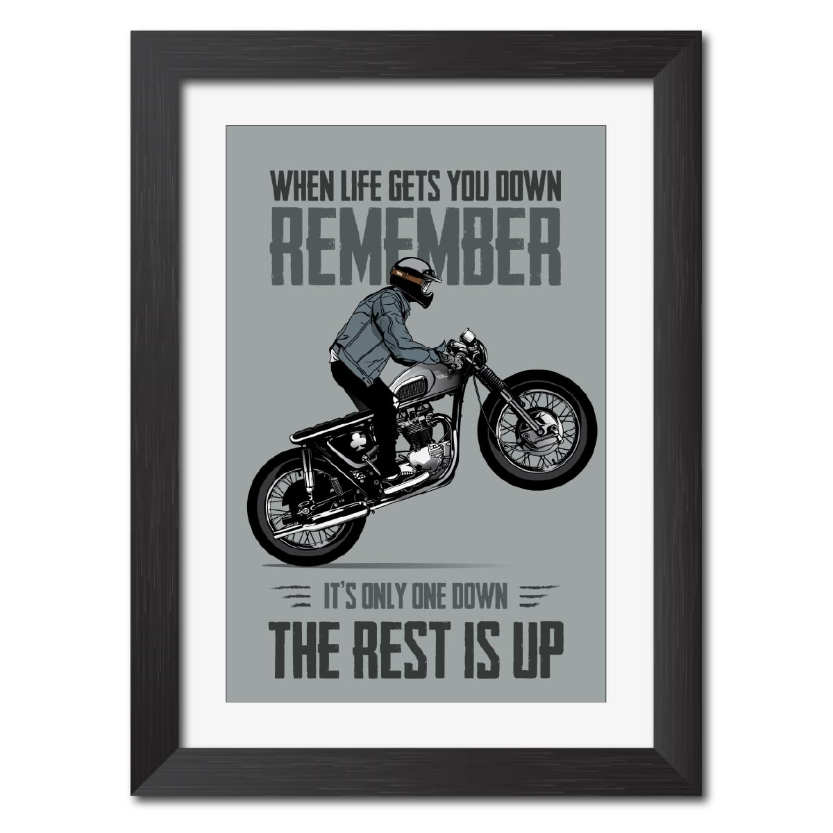 TenorArts Motorcycle Riding Poster Bikers Bullet Rider Motivational ...