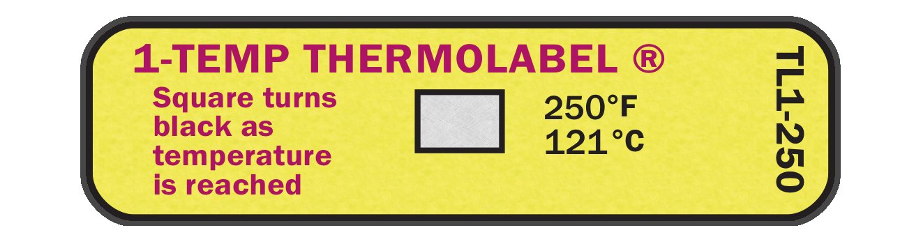 Amazon.com: 1-Temp Thermolabel 250°F/121°C Temperature Labels Pack of ...