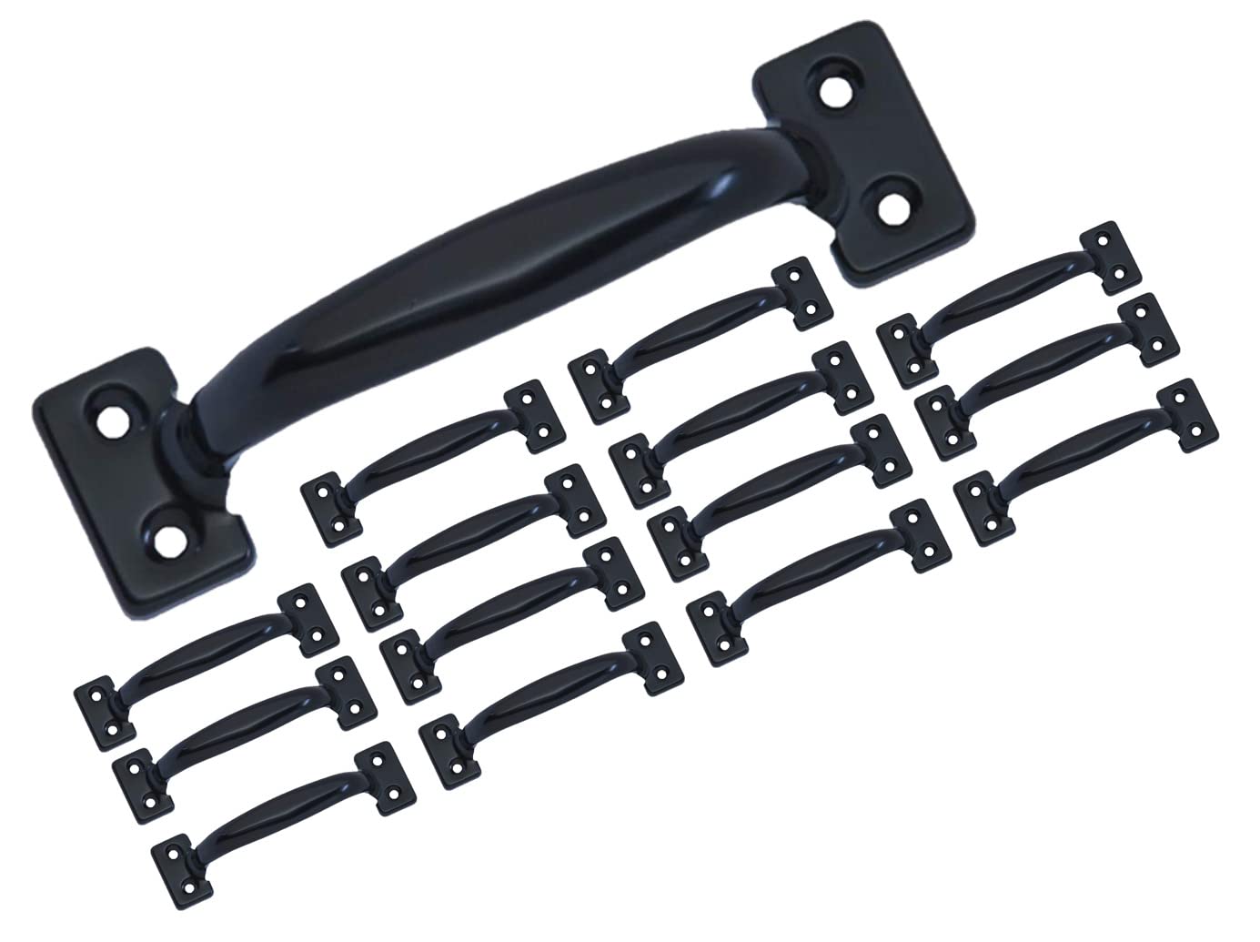 QCAA Garage Door Pull Handle, Steel, Black Coated, 5-3/4", 15 Pack ...