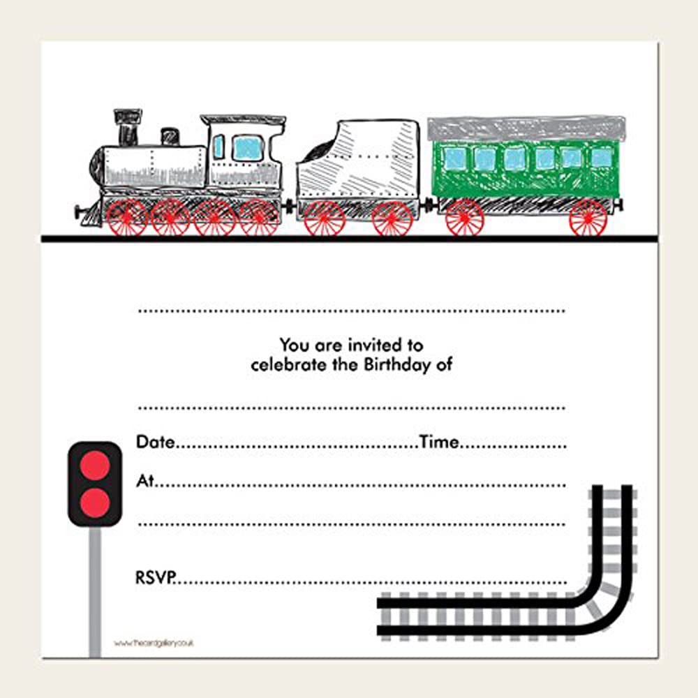 Happy Birthday Train Invitation THOMAS THE TANK ENGINE INVITES