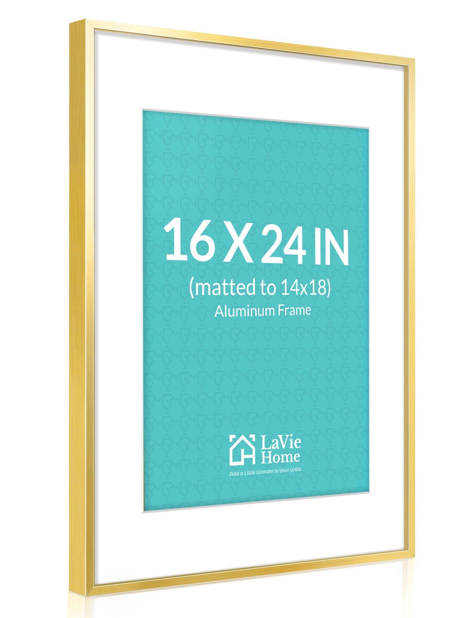 Amazon.com - Aluminum 16 x 24 Picture Frame Gold, Premium Metal Poster ...
