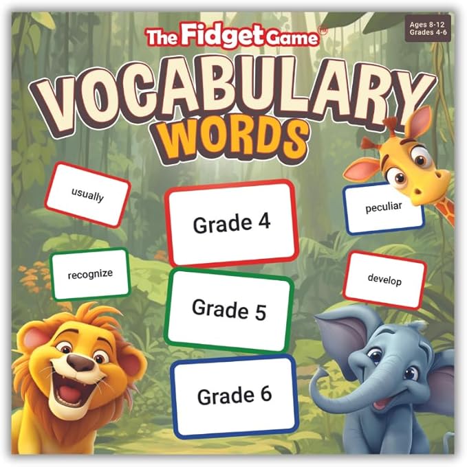Amazon.com: The Fidget Game Vocabulary Words Flash Card Game, Grade 4-6 ...