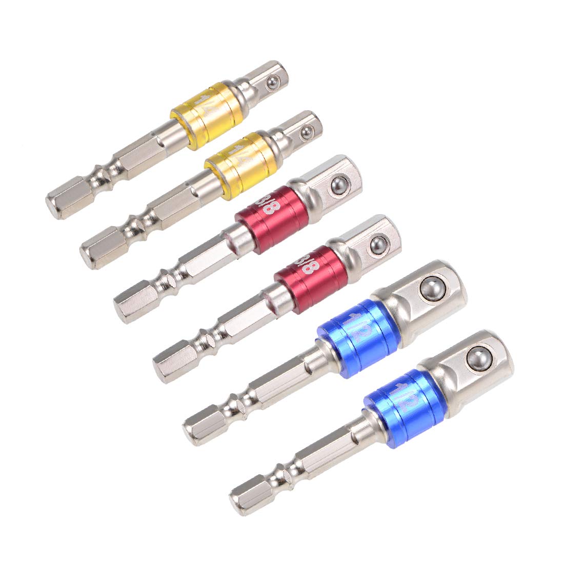 Buy uxcell 6 Pcs 1/4", 3/8", 1/2" Driver Extension Impact Grade Socket ...