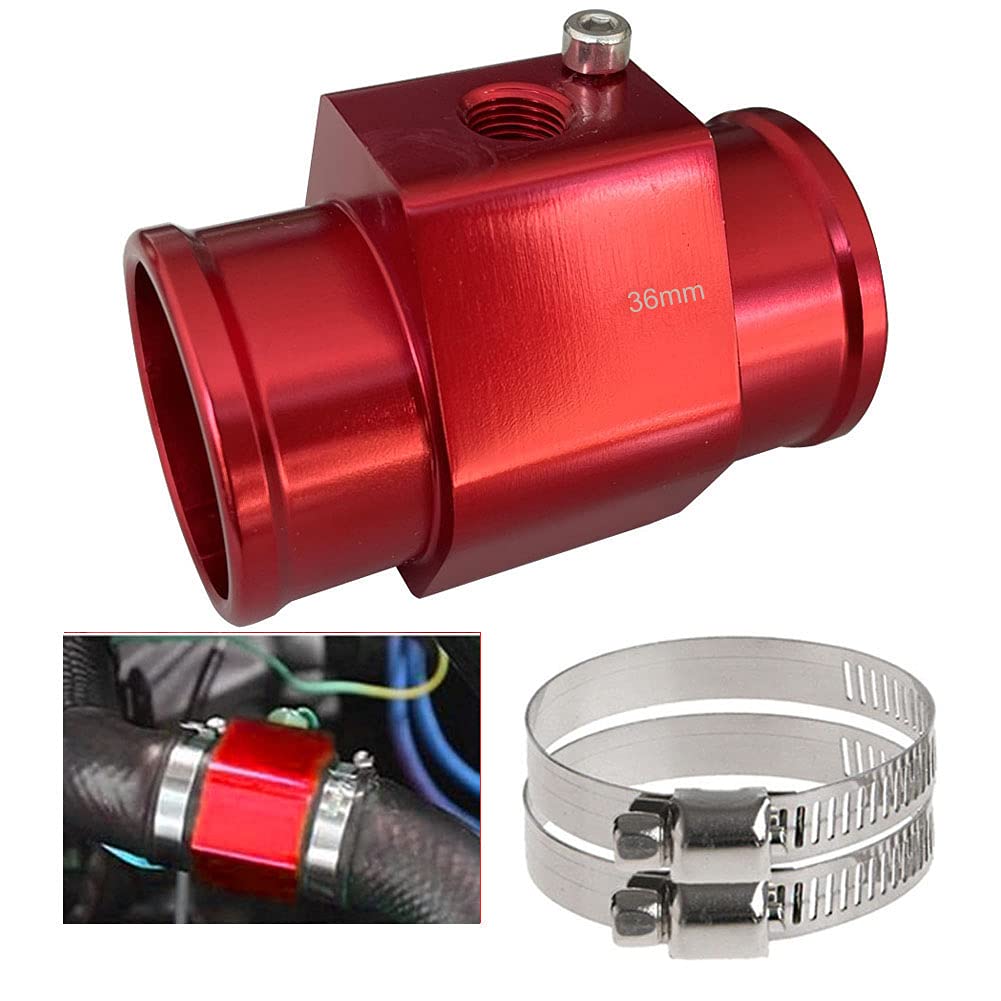 Snapklik.com : Red Universal Aluminum Water Temp Meter Temperature ...