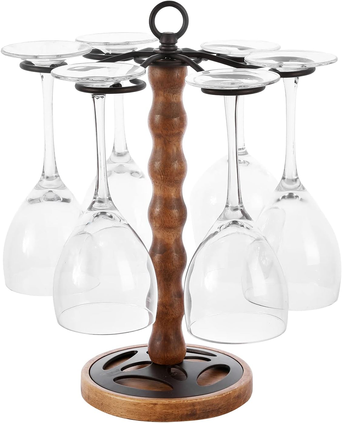 Amazon.com: MyGift Brown Solid Wood and Antique Bronze Metal Tabletop ...