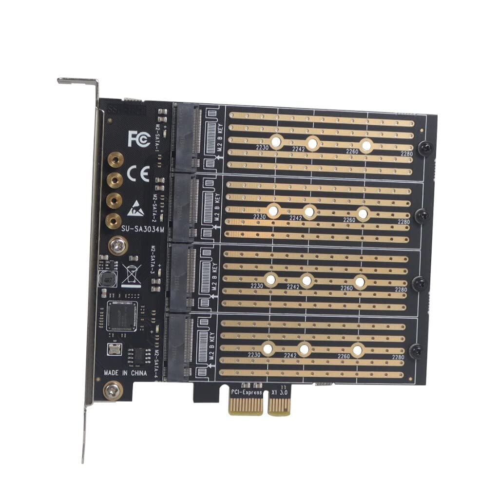 Amazon.com: JMT M2 NGFF M Key B-Key SSD Adapter Card M.2 to PCI-E 3.0 ...