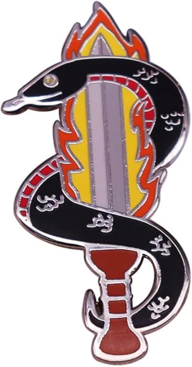 Amazon.com: Good Omens Aziraphale Crowley Flaming Sword Snake Serpent ...