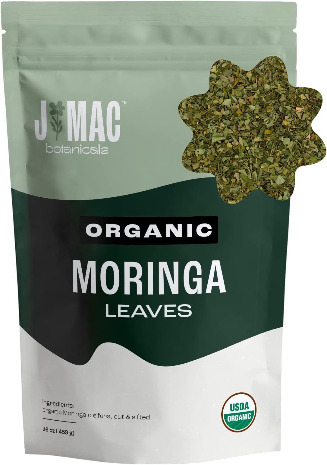 Amazon.com : J MAC BOTANICALS Organic Moringa Leaf (16 oz) dried ...