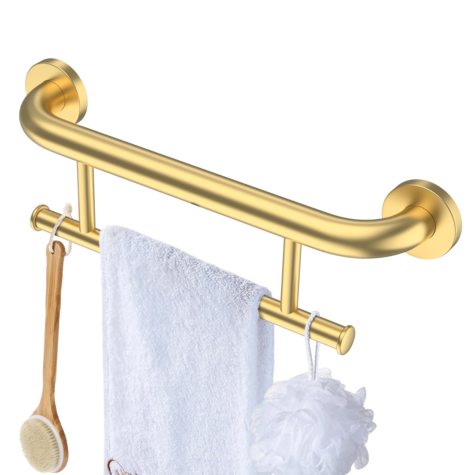 Amazon.com: Brushed Gold Grab bar 17 inch - 1.25” Diameter, Zepolu 2-in ...
