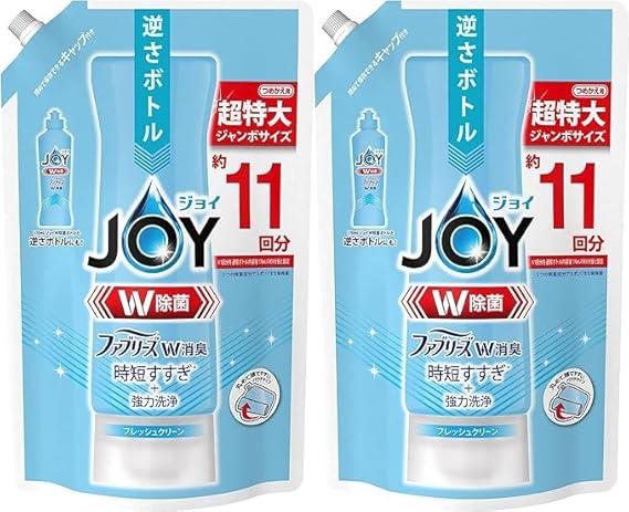 Amazon.co.jp: 【まとめ買い】P&G ジョイ コンパクト W除菌 食器用洗剤 W消臭 フレッシュクリーン 詰め替え 台所用合成洗剤 ジャンボサイズ 1425mL × 2個 ...