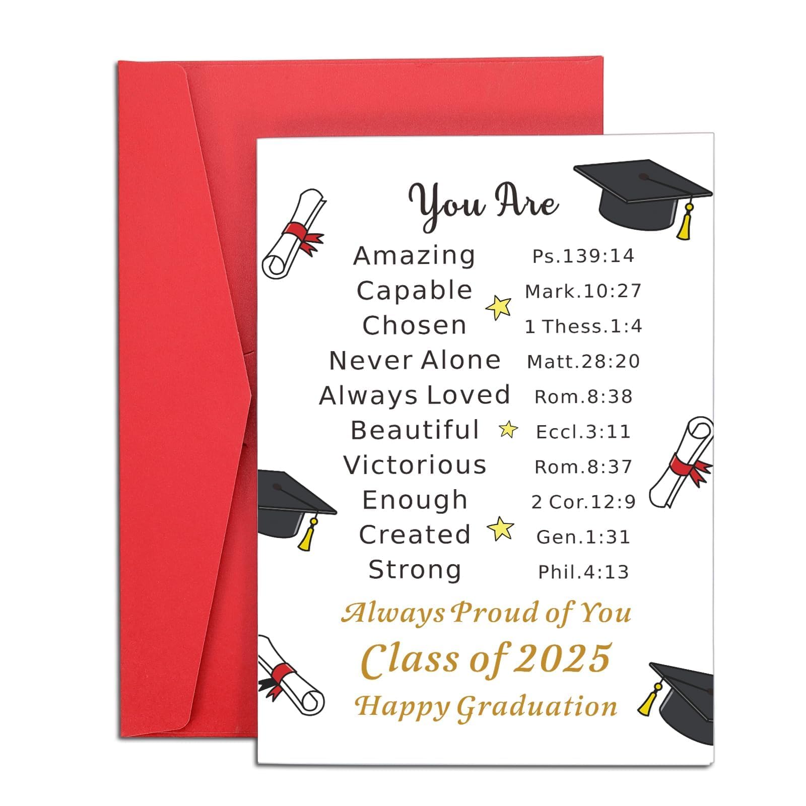 Snapklik.com : Graduation Card For Him Her Class Of 2025 Christian ...