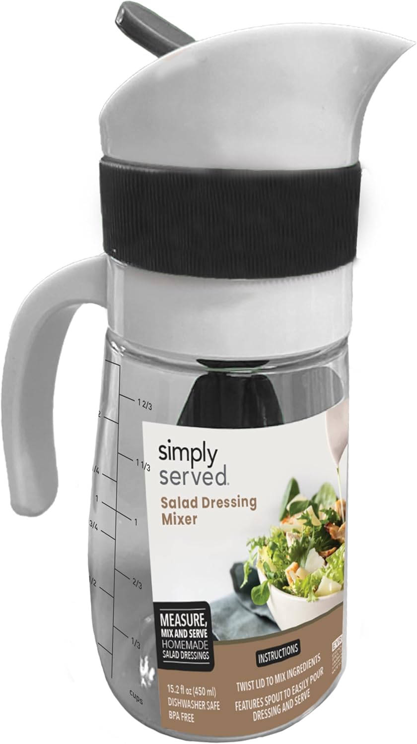 Amazon.com: Simply Served Salad Dressing Mixer, Set of 1: Home & Kitchen
