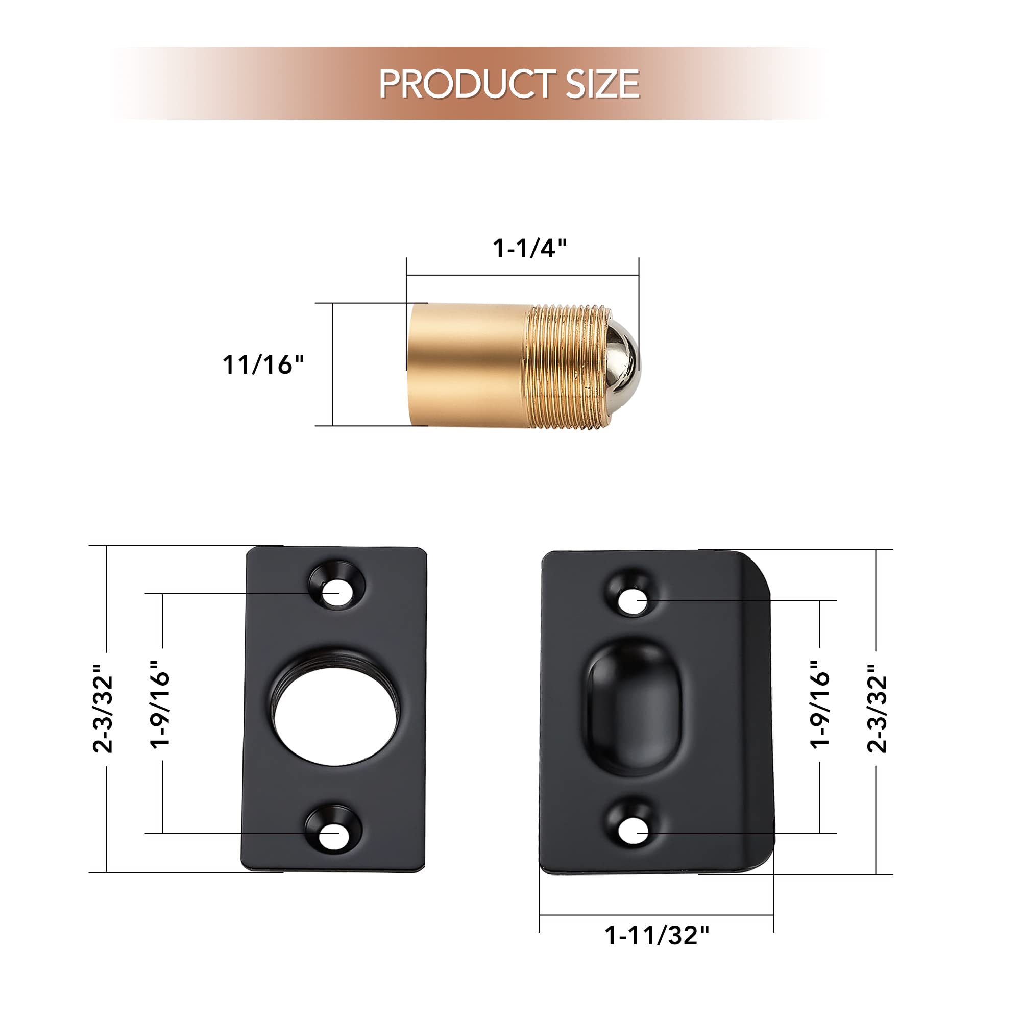 Snapklik.com : Adjustable Ball Door Catch, Closet Ball Bearing Door ...