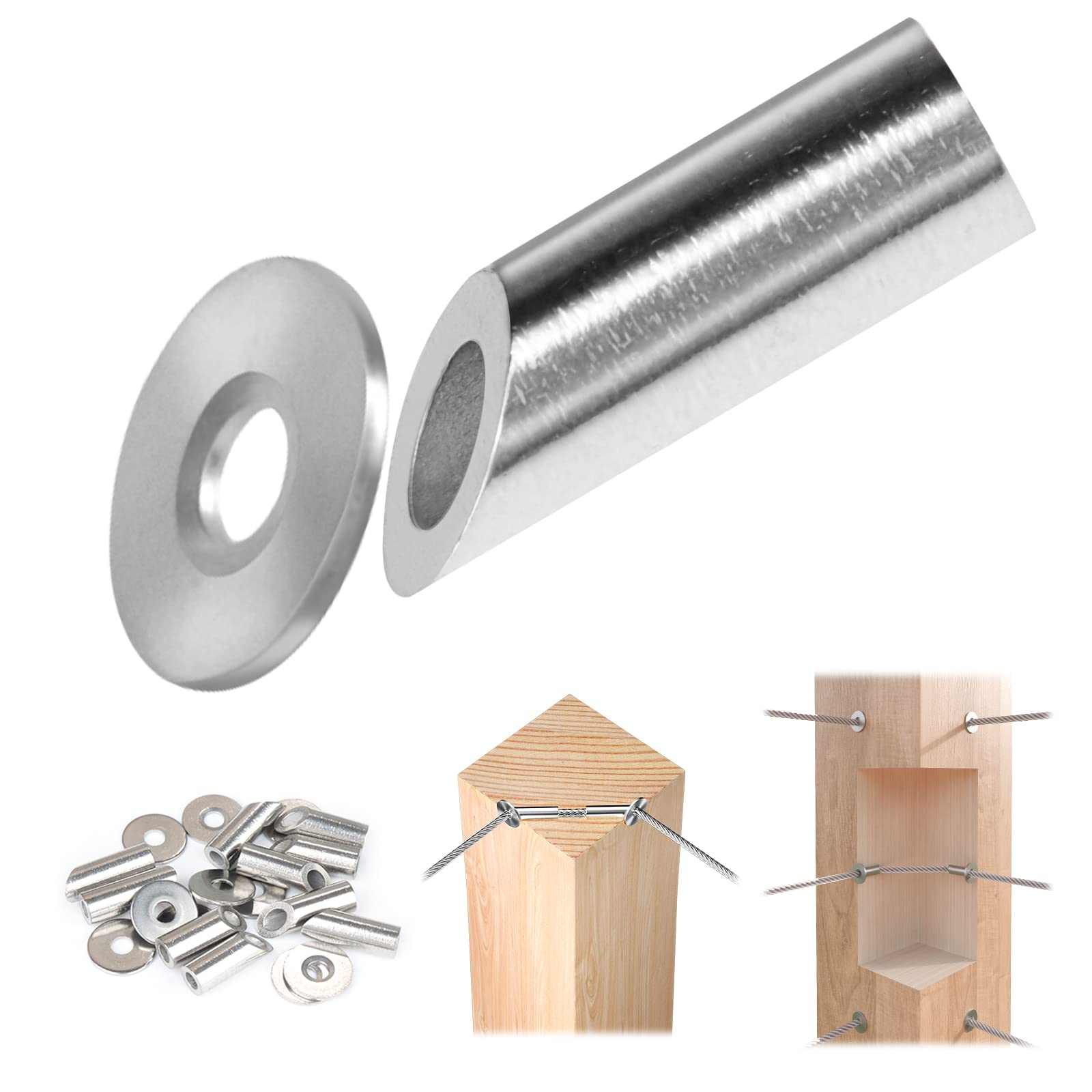 Muzata 10Pack 45 Degree Angle Adjustable Protector Sleeve for Wood Post ...