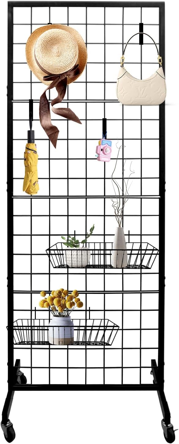 Amazon.com: 7RiversART Gridwall Panel Display Stand 2' x 5.5' Ft Heavy ...