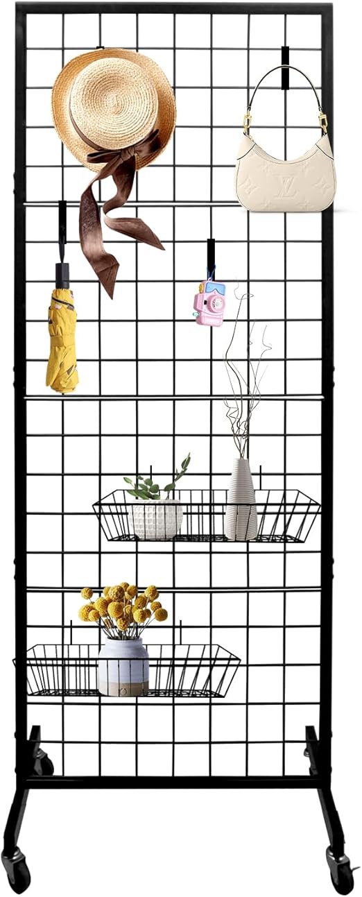 Amazon.com: 7RiversART Gridwall Panel Display Stand 2' x 5.5' Ft Heavy ...