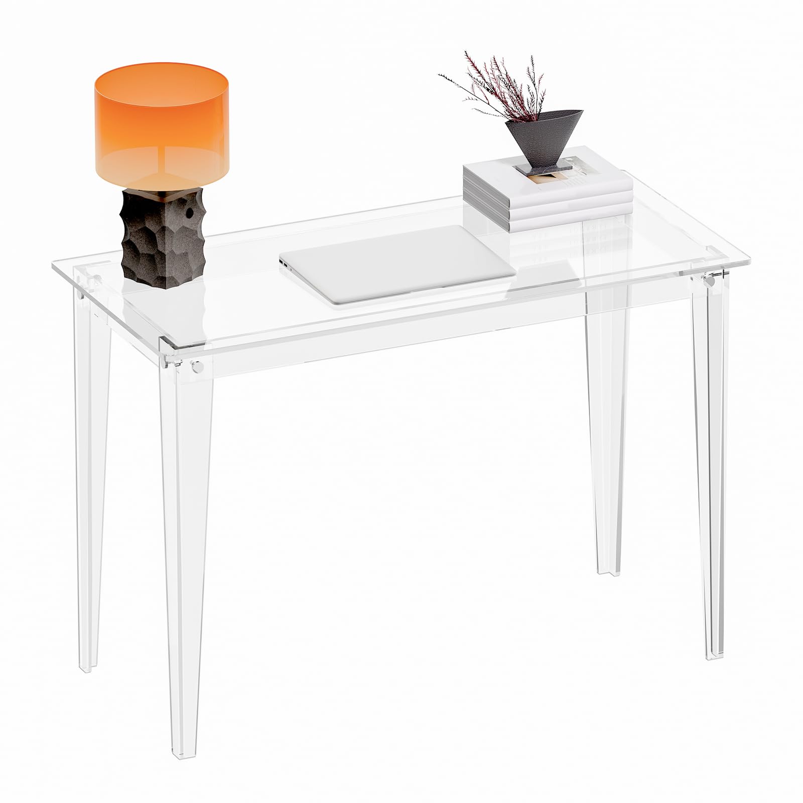 Acrylic Clear Glass Computer Desks Clear Plastic / Acrylic Desks