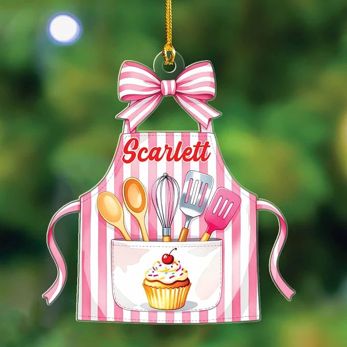 Amazon.com: Baker Baking Acrylic Xmas Ornament, Personalized Baker ...