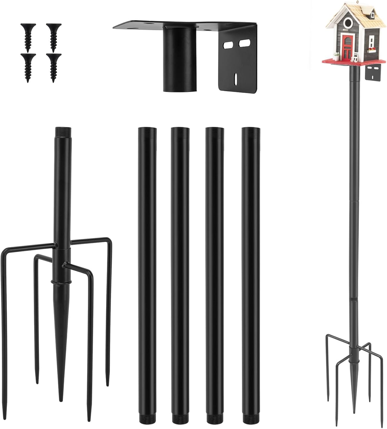 Amazon.com : GDDGHS Bird House Pole for Outdoors 80 Inch, Adjustable ...