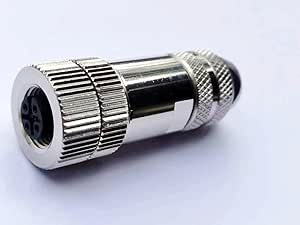 Amazon.com: 2PCs M12 Sensor Connector Plug Shieldable 5-Pin Female ...