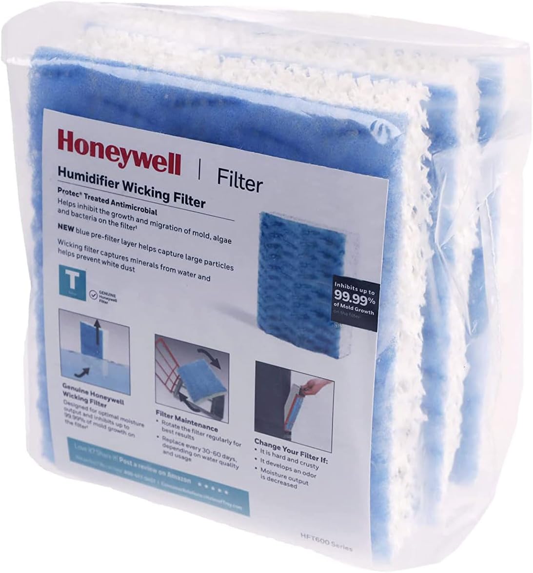 Amazon.com: Honeywell Replacement Wicking Filter T, 3 pack, white, 3 ...