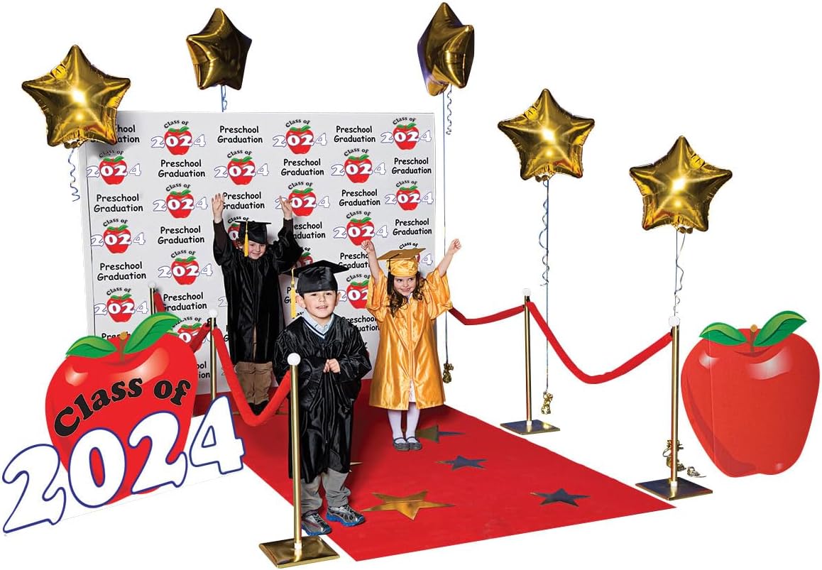 Amazon.com: Happy Graduates Preschool Apple Walk of Fame Complete Stage ...
