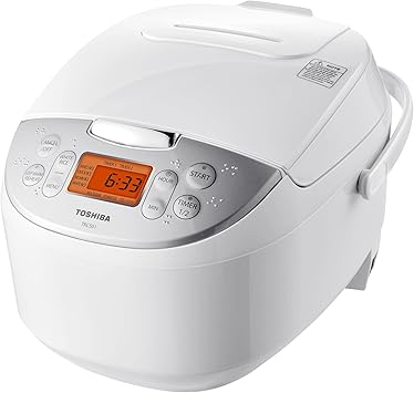 Toshiba Rice Cooker 6 Cups Uncooked (3L) with Fuzzy Logic and One-Touch ...