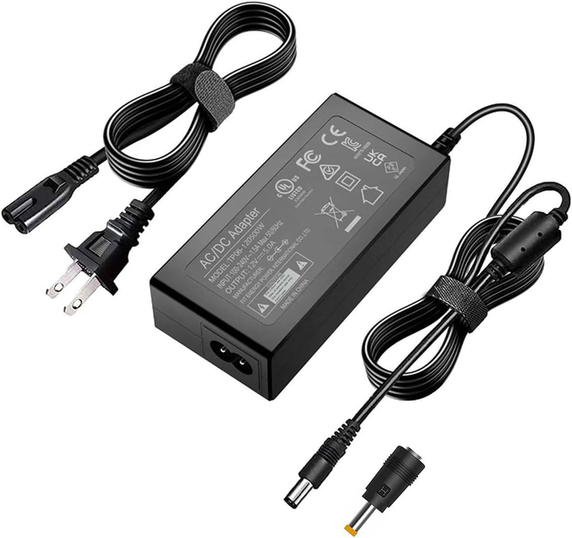 Amazon.com: UL-Listed 12V 5A 60W Power Supply for Sceptre Dell AOC HP ...