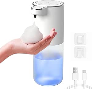Automatic Foaming Soap Dispenser, 4 Gear Touchless Hands Free Soap Dispenser, 400ML Wall Mount ...