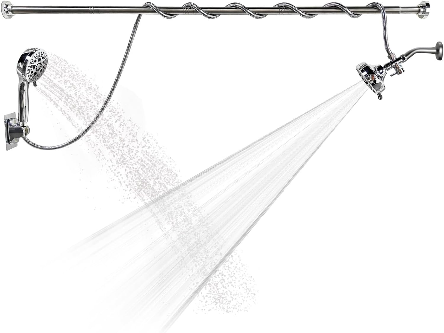 DOUBLUOEG Tandem Shower Head for Couples, High Pressure Dual Shower ...