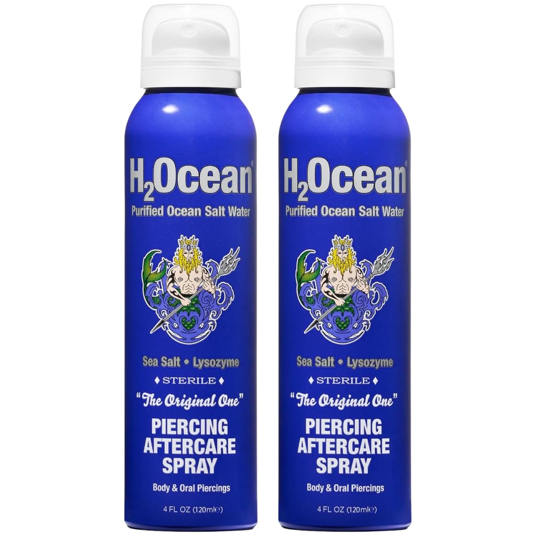 Amazon.com: H2Ocean Piercing Aftercare Spray 4oz (Pack of 2) (2023 ...