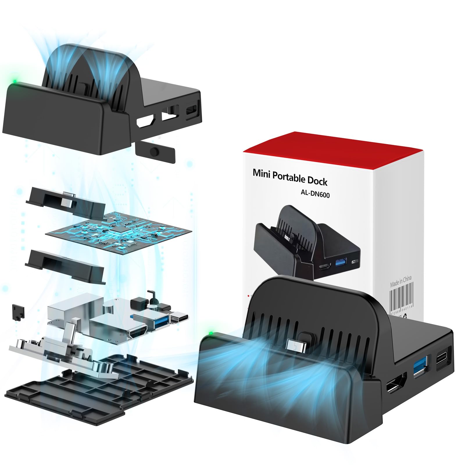 Amazon.com: Dock for Nintendo Switch TV Box Adapter Docking Station ...