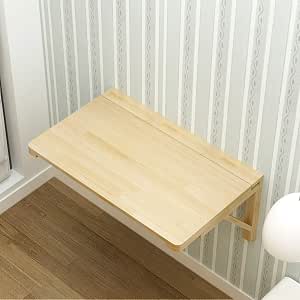 Amazon.com: Wall-Mounted Table Computer Workstations Solid Wood Folding ...