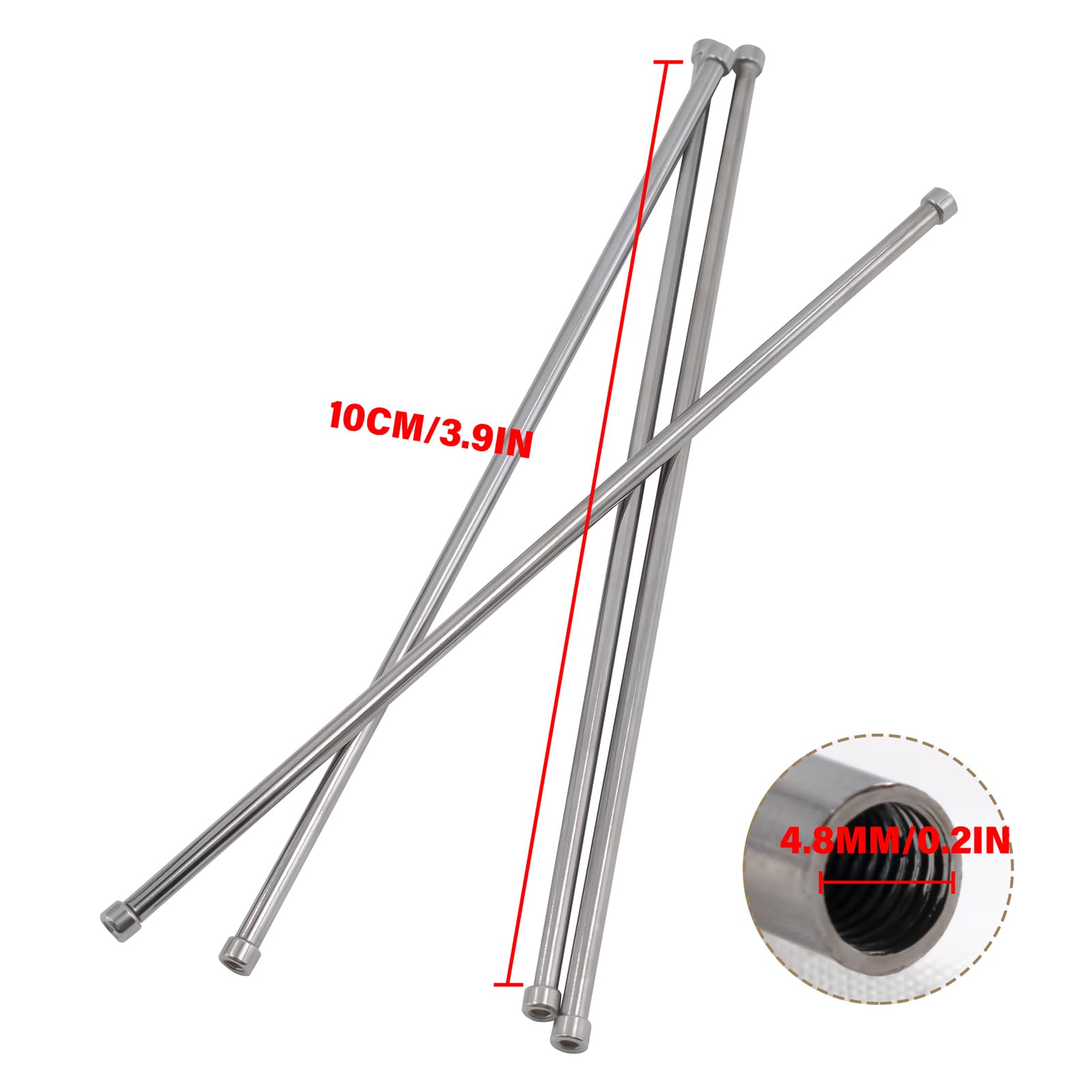 Capillary Tube Fittings XiyaxiVici 4 PCS Hollow Threaded Stainless