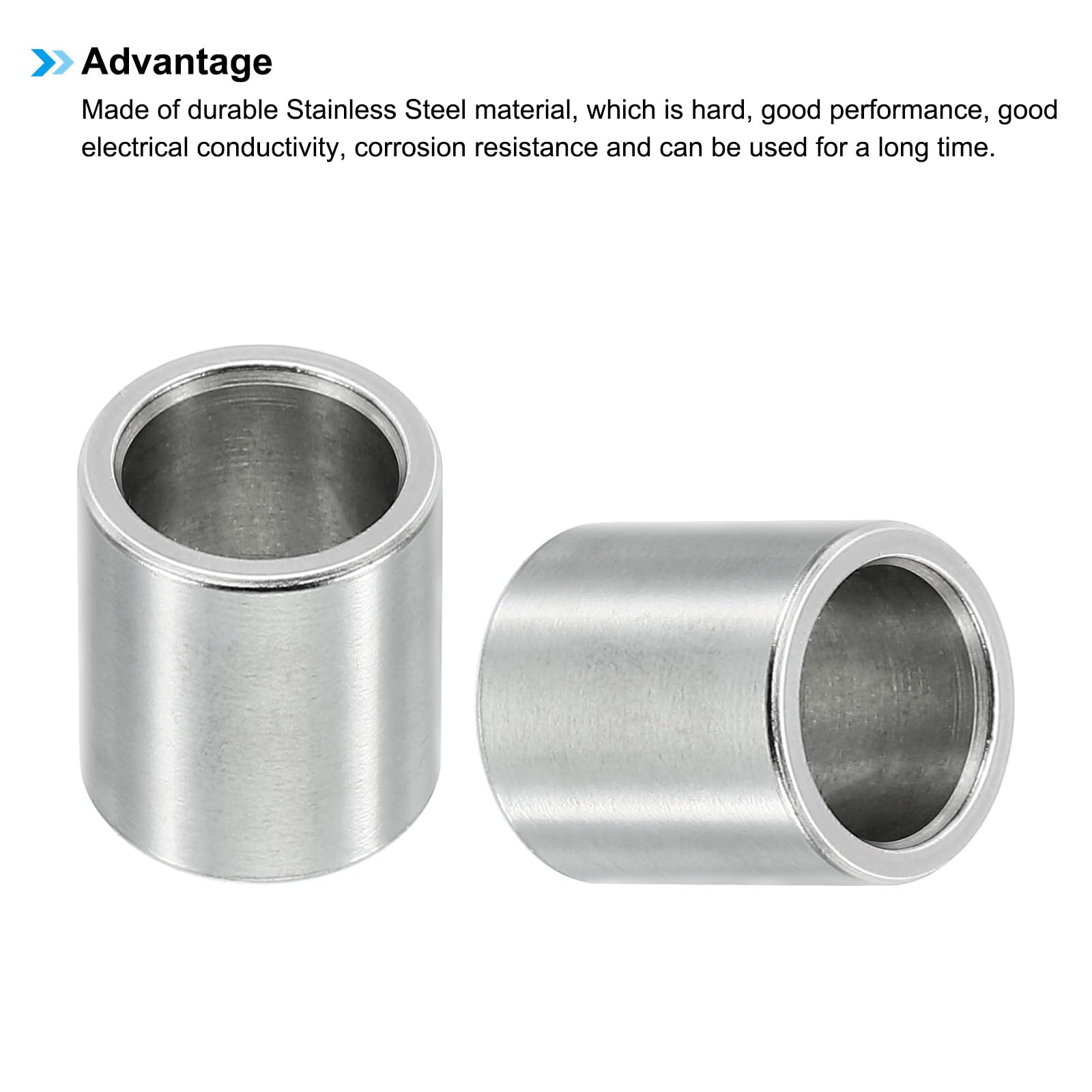 PATIKIL M12 Stainless Steel Spacers, 2 Pcs Metal Spacer Stainless Steel ...