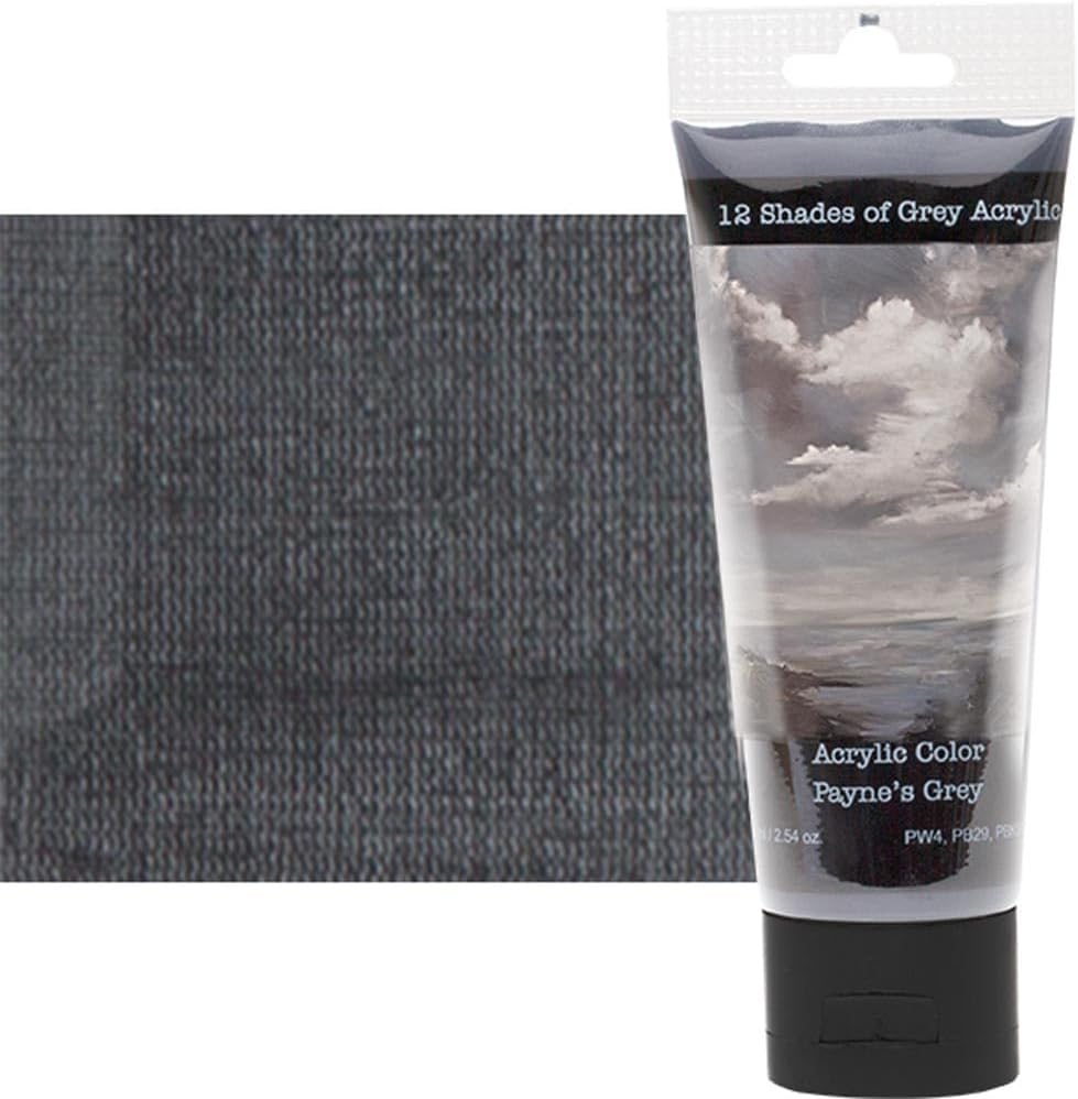 Amazon.com: 12 Shades of Grey Acrylic Paint Colors - Paynes Grey 75ml ...