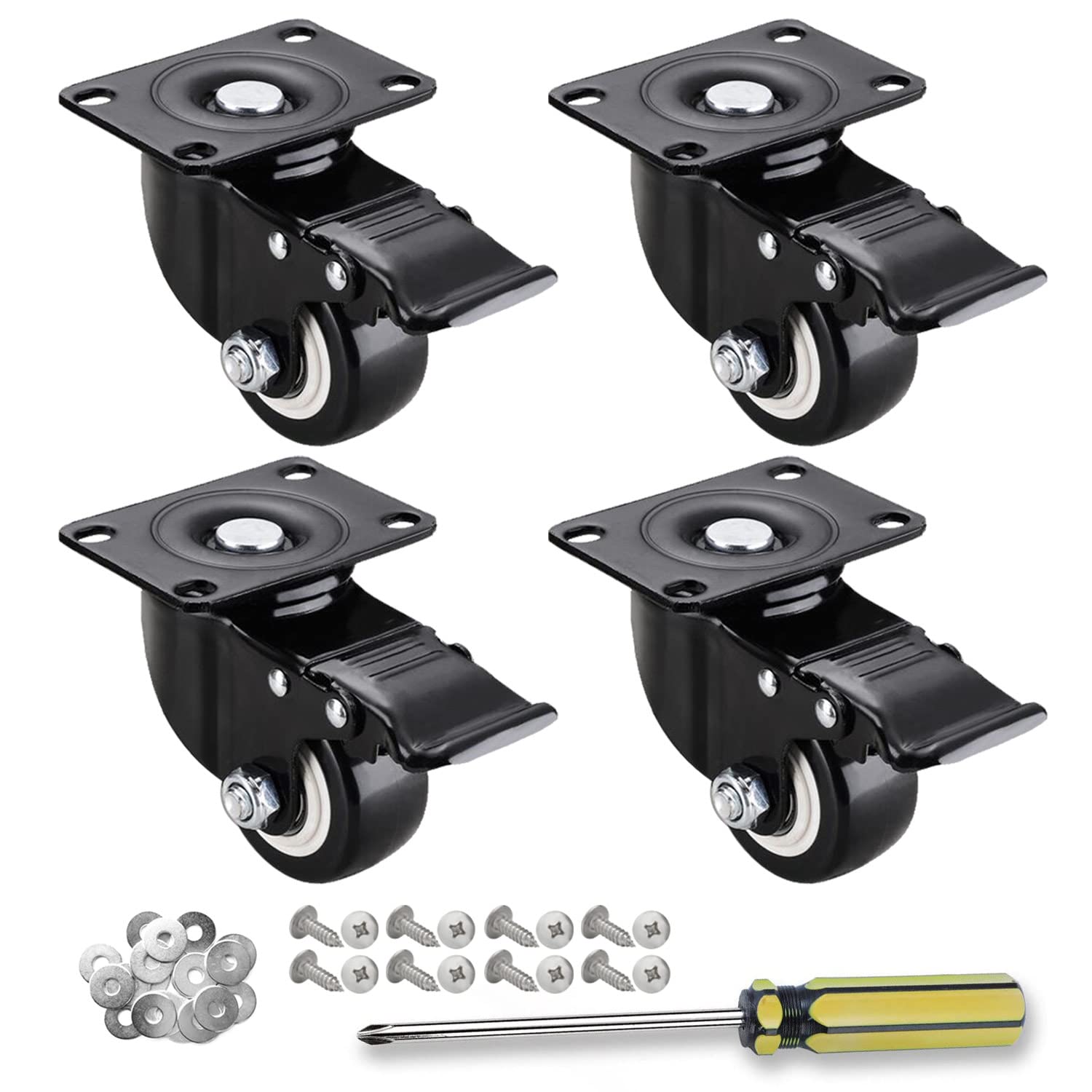 Taiyada 2 Inch Caster Wheels Set Of 4 Wheels For Furniture | Desertcart ...