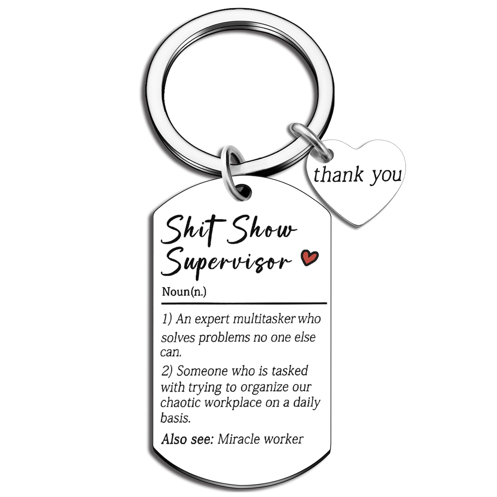 Shit Show Supervisor Keychain Funny Coworker Gifts Boss Day Supervisor ...