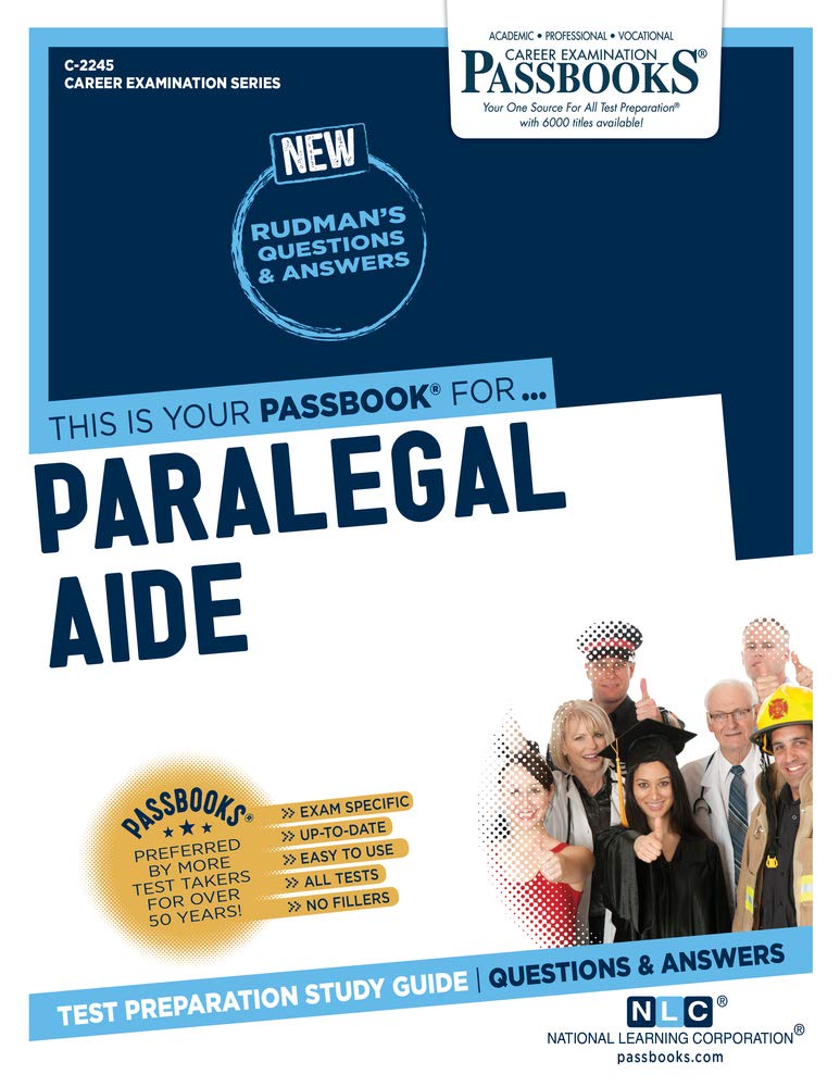 Paralegal Aide (C-2245): Passbooks Study Guide (Career Examination ...