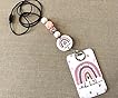 Amazon.com: Plifal Teacher Lanyard for ID Badge Card, Cute Women Beaded ...