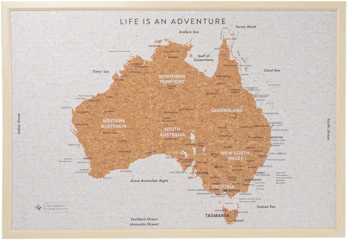 Splosh Travel Board Australia Map, Large : Amazon.com.au: Home