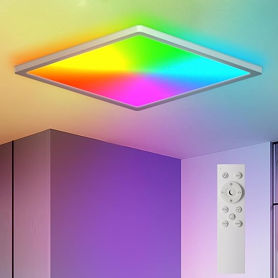 BLNAN RGB Ceiling Light with Remote Control, 12 Inch 3000K-6500K ...