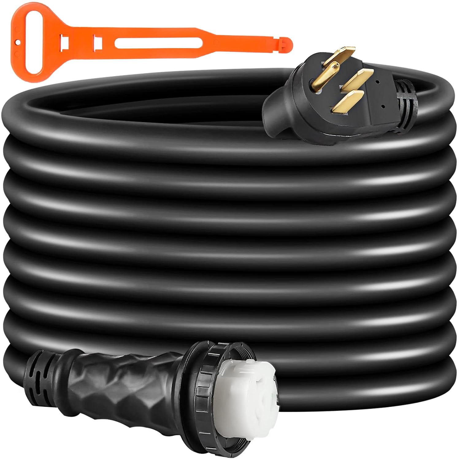 VEVOR 50FT 50 AMP RV Extension Cord,50 Amp RV Replacement Cord,6AWG/3C ...