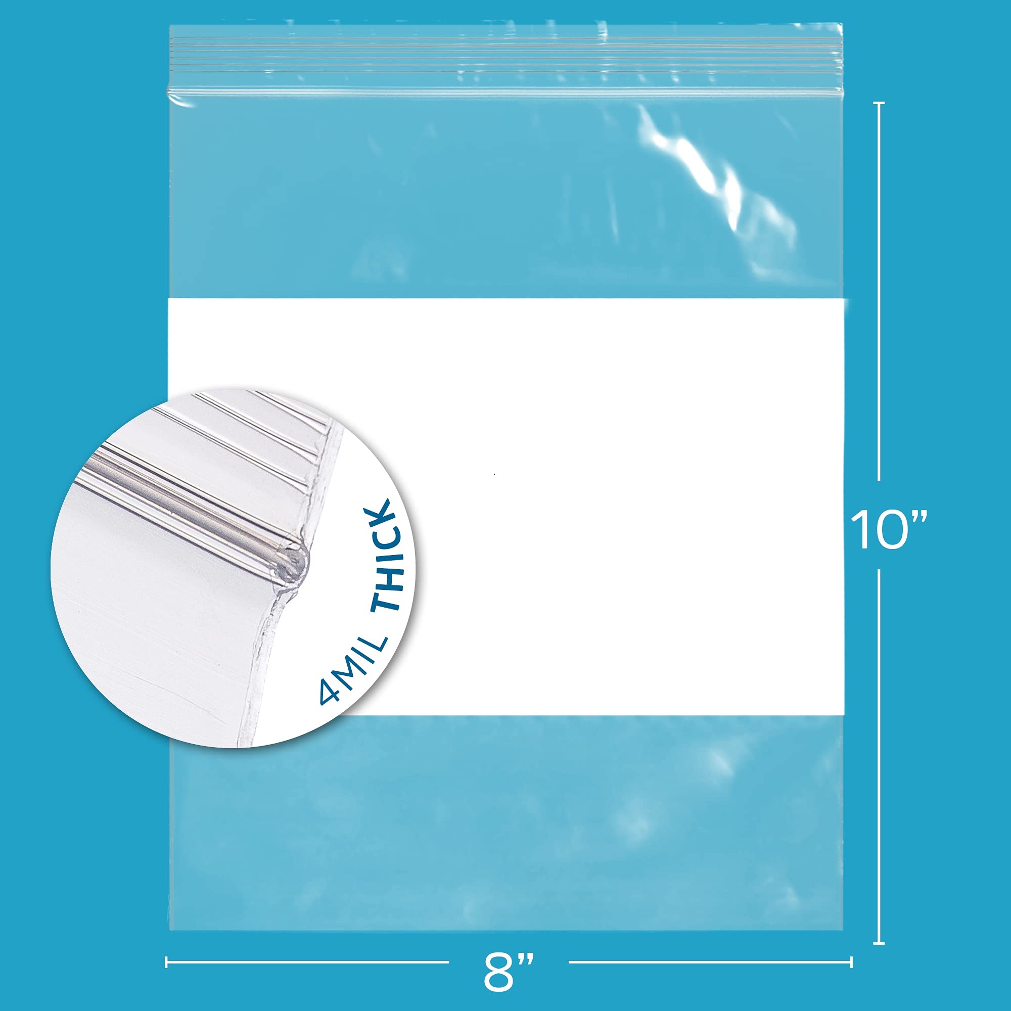 Snapklik.com : GPI - 8" X 10" - Bulk Pack Of 200, 4 Mil Thick, Heavy ...